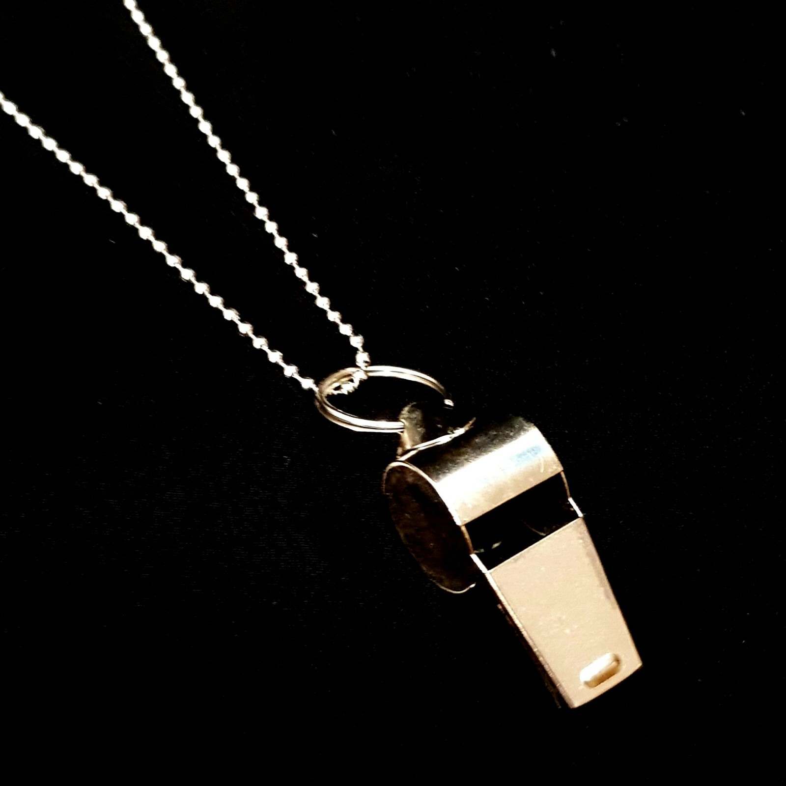 Referee's Whistle Metal Sports Whistle Chain Ring Necklace | eBay