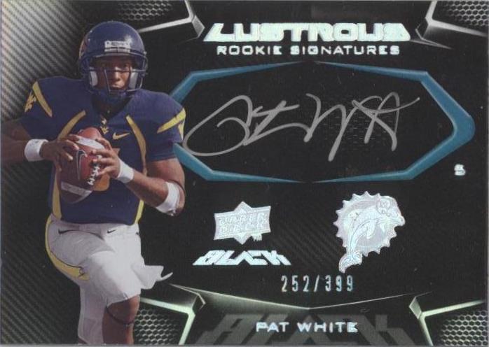 2009 Upper Deck Black - Lustrous Rookie Signatures Pat White #132 /399 ...