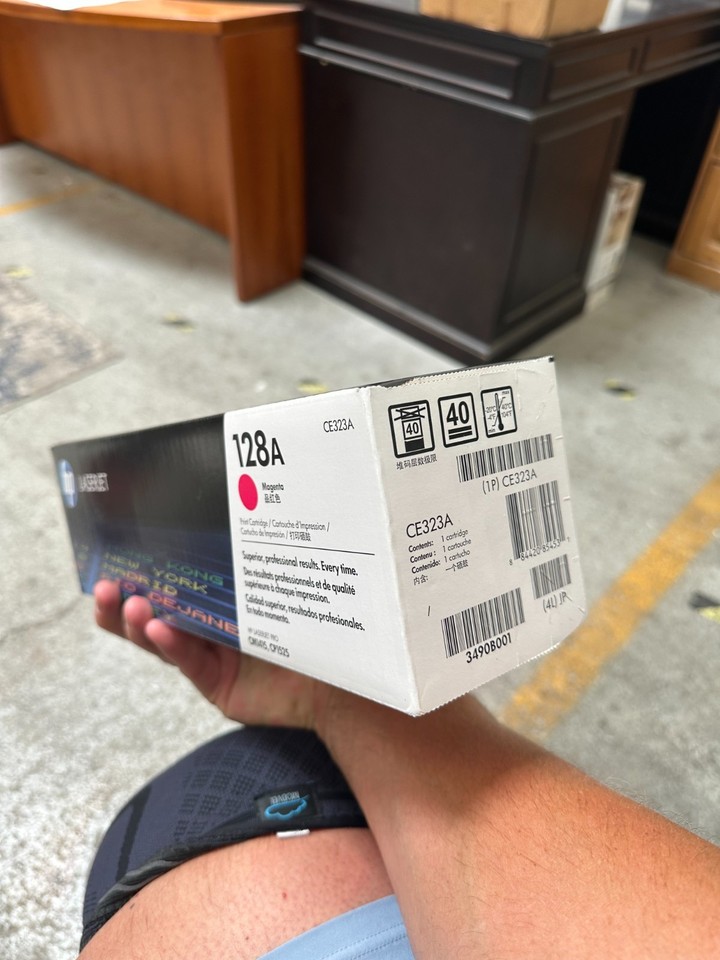 GENUINE HP CE323A (128A) MAGENTA TONER CARTRIDGE | eBay
