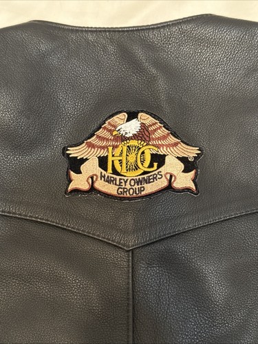 HARLEY OWNERS GROUP Leather Vest Sz 50 with name Tag | eBay