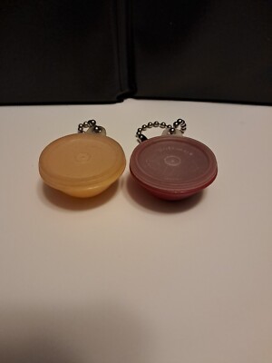 2 Vintage Tupperware Keychains/Bowl 1.5" Red And Yellow | eBay