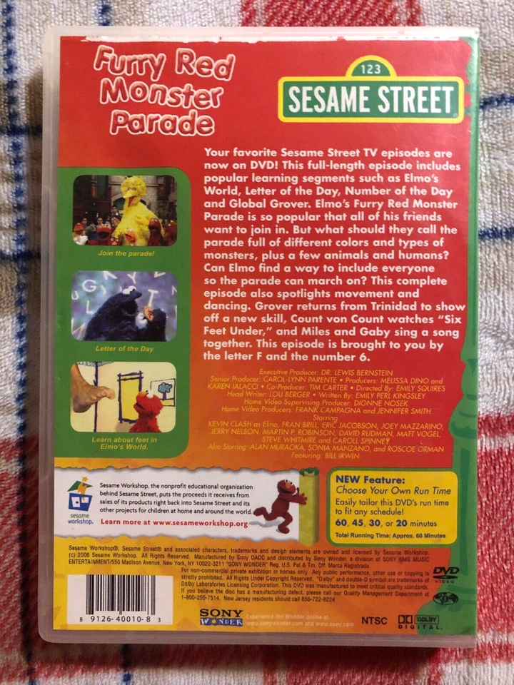 SESAME STREET: FURRY RED MONSTER PARADE [2006] {TV on DVD} | DVD, Good ...