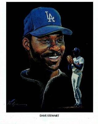 Dave Stewart Los Angeles Dodgers 1982 Licensed 8.5x11 Union 76 Litho ...
