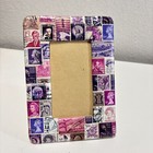 Vintage Postage Stamps Retro Decoupage Picture Frame Fits 2.5”x4.5 ...