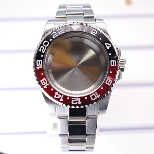 40mm Modified GMT watch case strap Sapphire Glass stainless steel ...