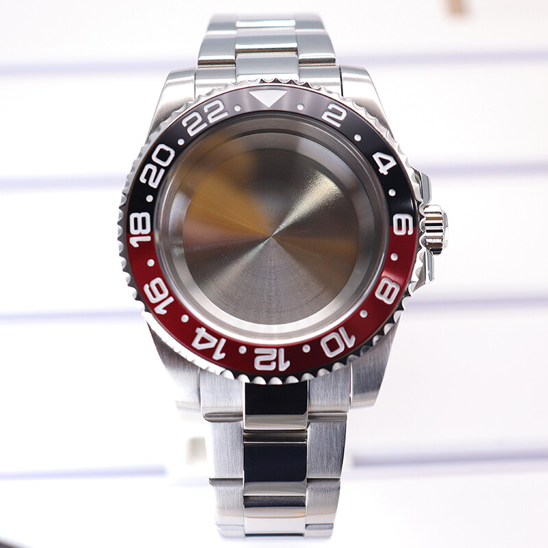 40mm Modified GMT watch case strap Sapphire Glass stainless steel ...