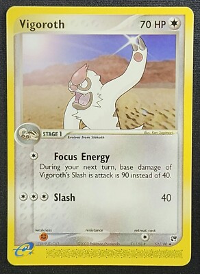 Vigoroth 52/100 2003 EX-Sandstorm Uncommon Pokemon Card Vintage E ...