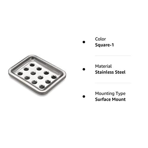 Large Size Stainless Steel Soap Dish | Countertop Metal Soap Holder ...