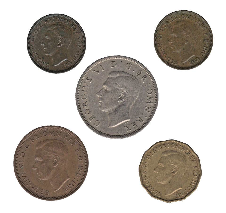 British George VI Coins Various Dates x5 | eBay