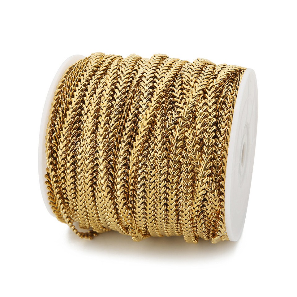 New 1meter Stainless Steel Leaf Chain Findings for DIY Necklace ...