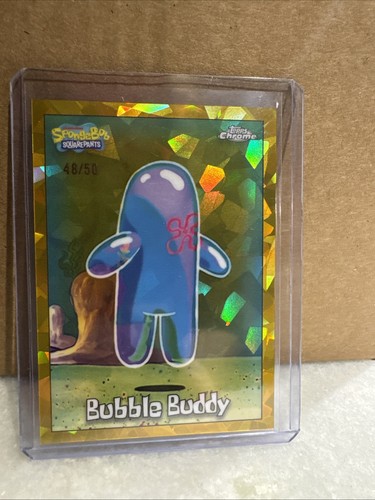 2025 Topps SpongeBob SquarePants Chrome Sapphire Bubble Buddy /50 Gold Foil | eBay