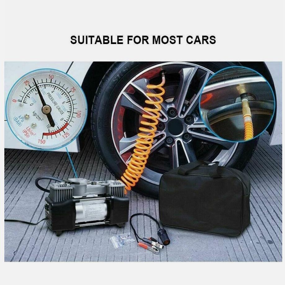 12V Heavy Duty 150PSI Electric Car Tyre Pump Portable Air Compressor ...