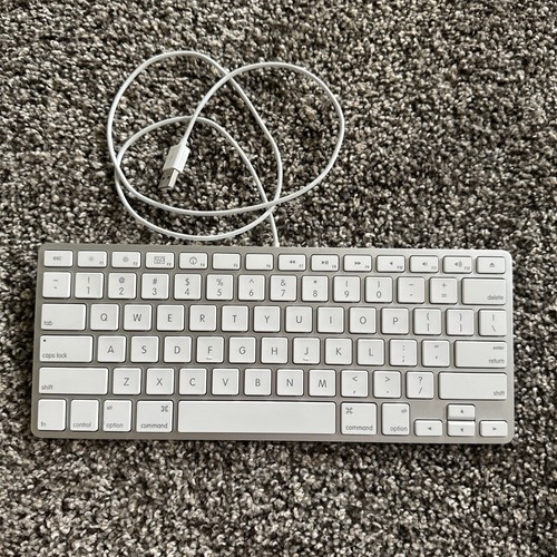 APPLE WIRED COMPACT KEYBOARD A1242 - USB PORTS WHITE/SILVER MB869LL/A ...