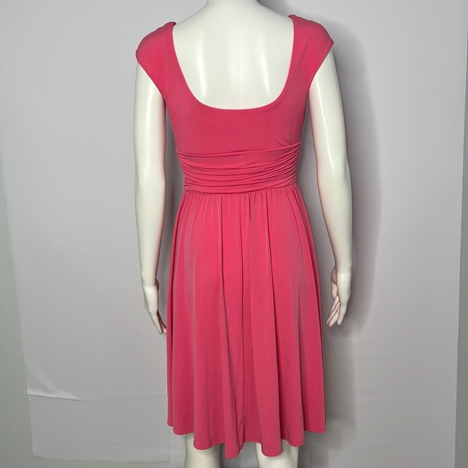 Boston Proper Scoop-neck Ruched Dress Size 2 in Pink | eBay UK