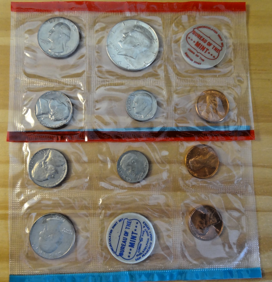 1969 & 1970 US Mint Uncirculated Coin Sets P & D w Mint Env ~ | eBay