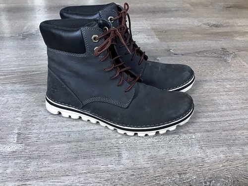 Timberland Women's Brookton Lightweight Black Leather Boots A1TRL Size ...