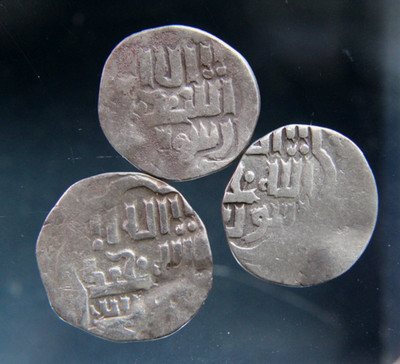GOLDEN HORDE, Mongol Empire, 3 Dirhams,1225-1502, Silver Islamic coins ...