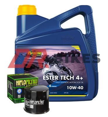 Kawasaki ZX600 D1 - D3 90 91 92 Putoline Ester Tech 4+ 10W40 and Oil ...
