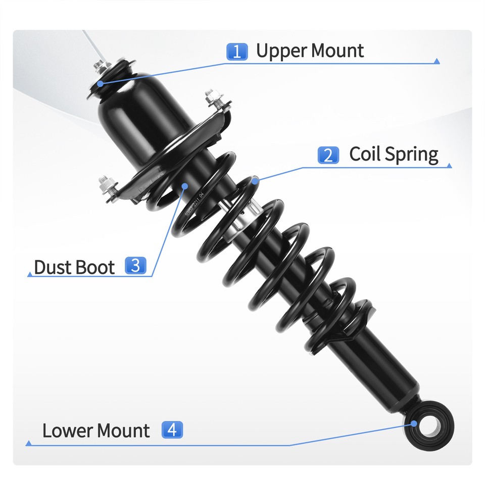 Pair Rear Shocks Struts w/ Spring Assembly for 2009- 2013 Toyota ...