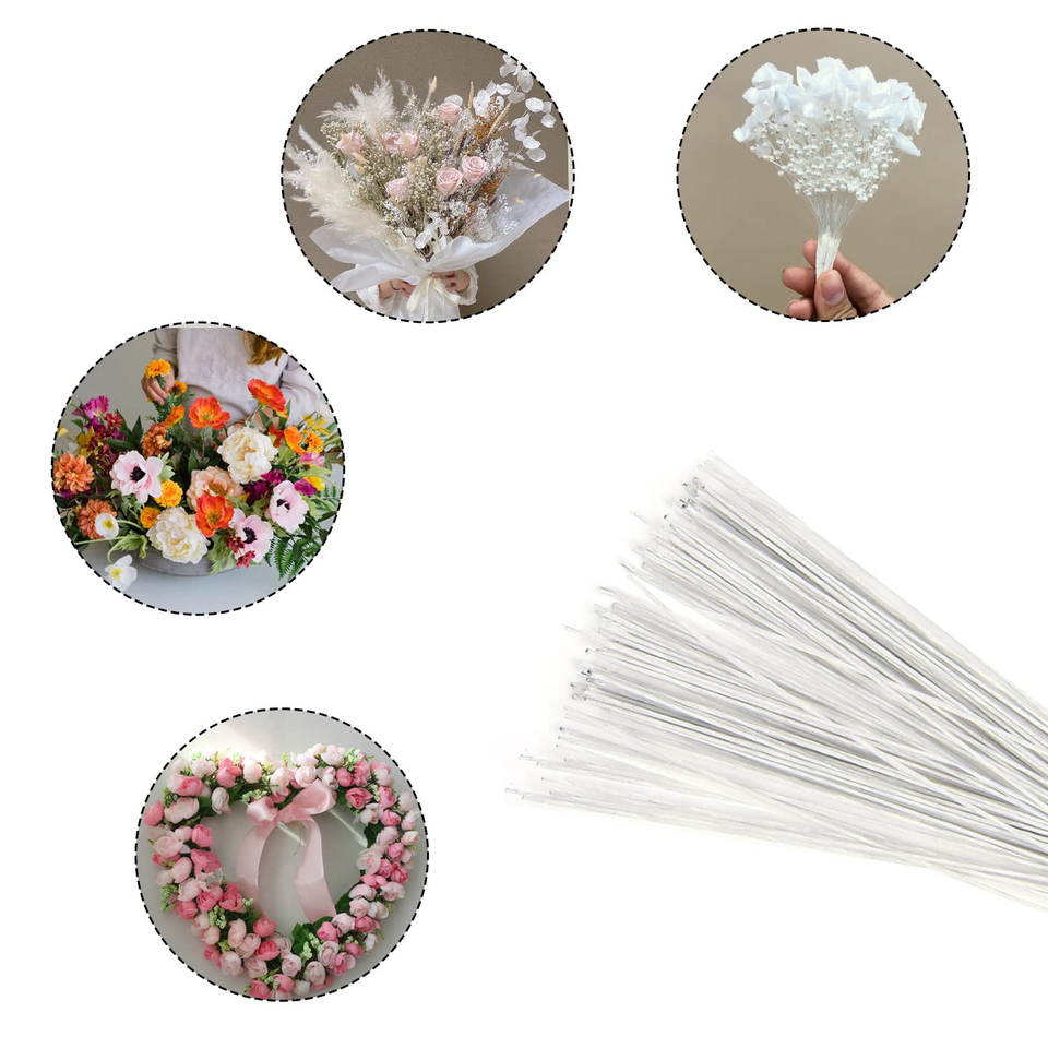 18 Gauge White Floral Stem Wire 16 Inch,50/Package | eBay