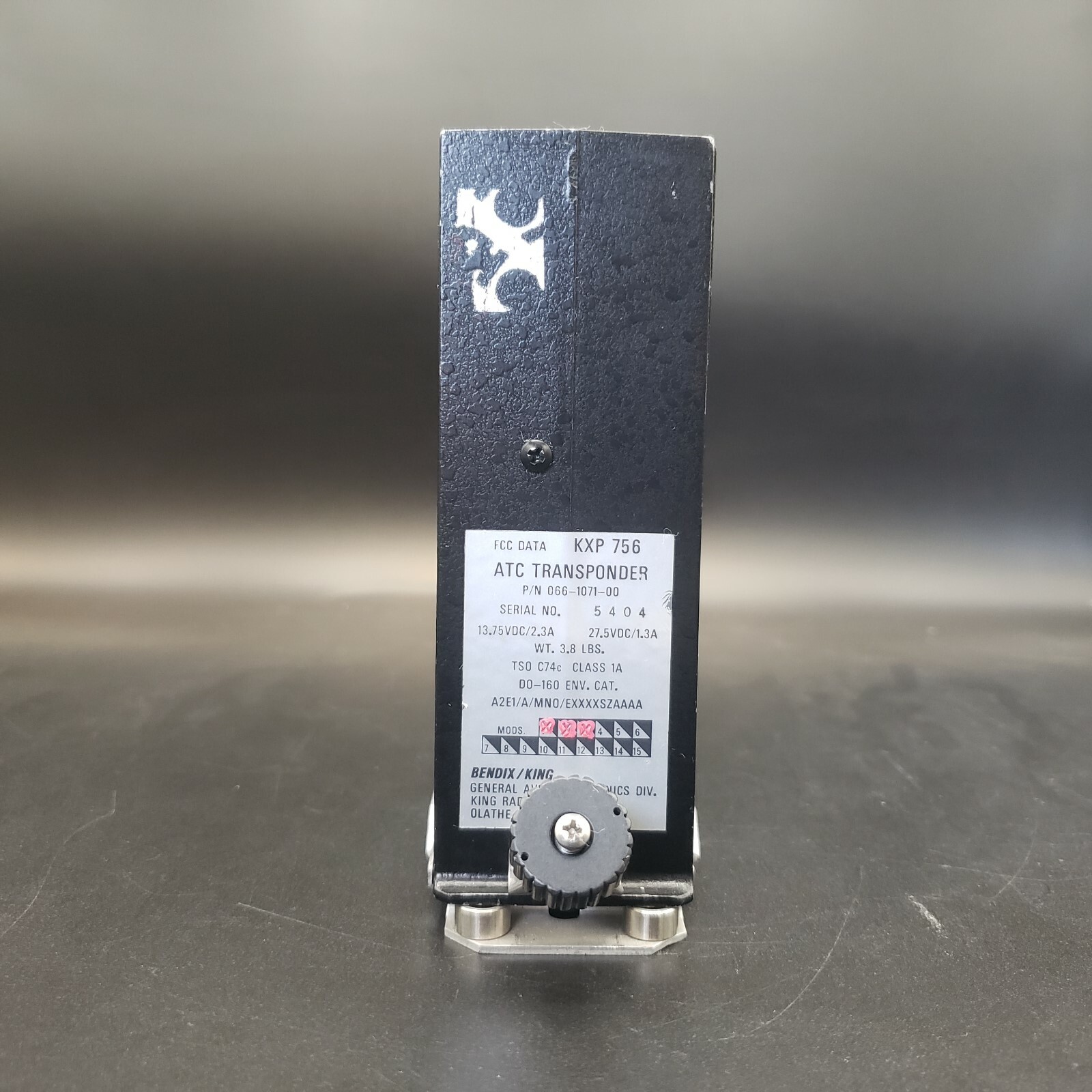 Bendix/King KXP-756 ATC Transponder With Tray & Connector - Yellow ...