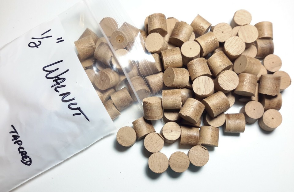 Tapered Wood Plugs Multiple Domestic & Exotic Species 3/8" and 1/2 ...