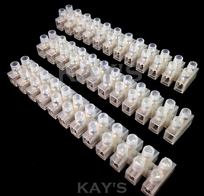 ELECTRICAL TERMINAL BLOCKS 12 WAY STRIP WIRE BLOCK CONNECTION 3 5 10 15 ...