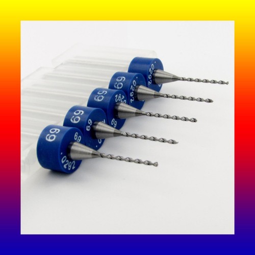 .75mm .029" #69 Solid Carbide Drill Bits 5 PIECES Premium Carbide 1/8 ...