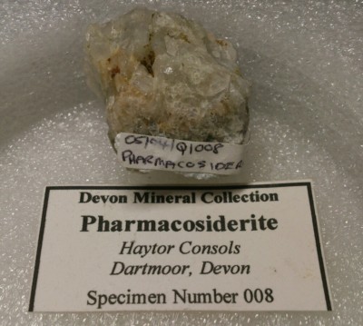 small Pharmacosiderite specimen 24g - Haytor Consols Dartmoor Devon ...