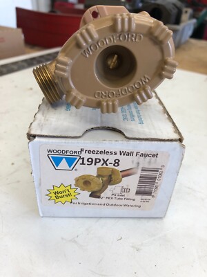 Woodford 19PX-8 1/2" Pex Tube fitting PX Outdoor Freezless Wall Faucet ...