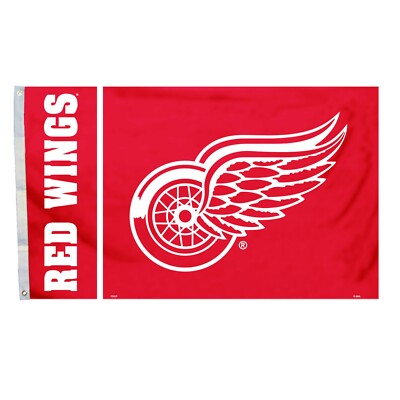 NHL Detroit Red Wings Flag 3' x 5' Flag Indoor/ Outdoor Hockey Red New | eBay