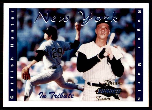 2001 Sunoco Dream Team Roger Maris/Catfish Hunter Baseball Cards #12 OF ...