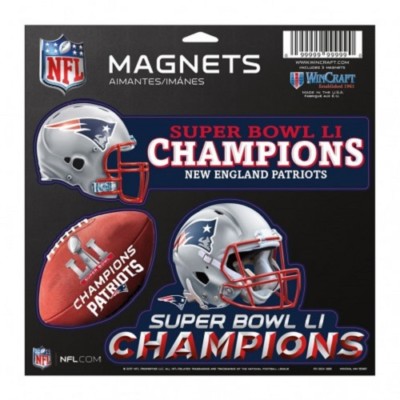 NFL New England Patriots Wincraft Super Bowl LI 51 Champions 3 Magnets ...