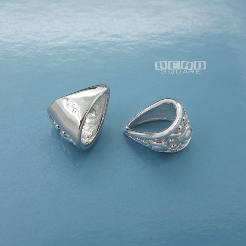 2 Sterling Silver Triangle Dots Pendant Bail Connector 8mm x 10mm ...