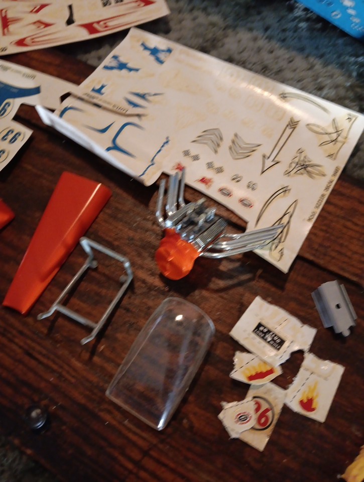 VINTAGE Monogram The Sizzler Dragster model kit box & parts W/MONO-JET ...