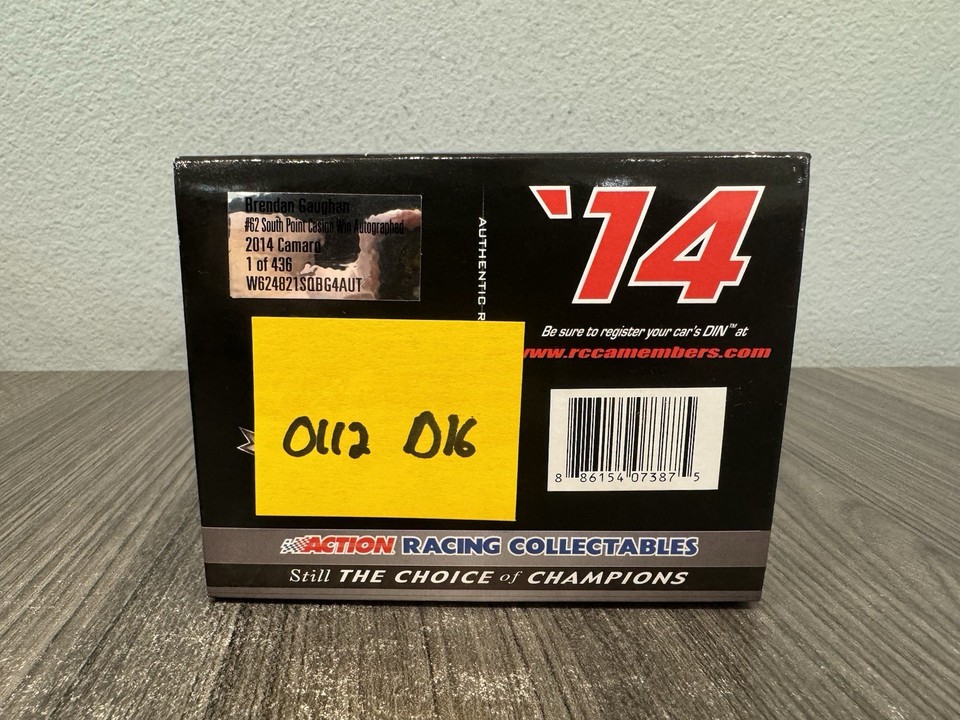 2014 Brendan Gaughan #62 South Point Casino Win Autographed 1:24 NASCAR ...