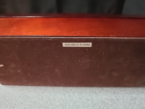 Quartz Barometer Table Top Weather Station Wood Box. AA Battery ...