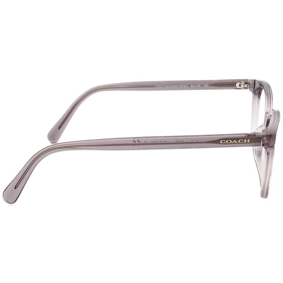 Coach Eyeglasses HC 6138U 5176 Transparent Grey Rounded Cat Eye Frame ...