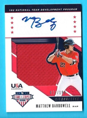 2019 PANINI USA STARS & STRIPES SILLHOUETTES SIGNATURES JERSEY MATTHEW ...