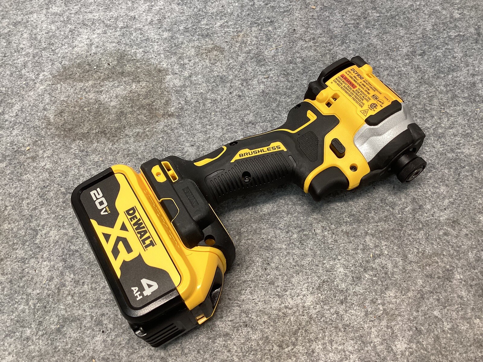 DeWALT DCF850 ATOMIC 20V MAX 1/4" Li-Ion 3-Speed Impact Driver W/ 4ah ...