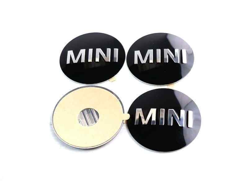 2 Pair MINI 54mm Black Emblem COOPER Wheel Hub Center Caps Cover Badge ...