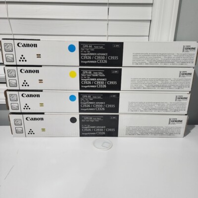 Canon GPR-66 Complete Toner Cartridge Set Yellow Magenta Cyan Black | eBay