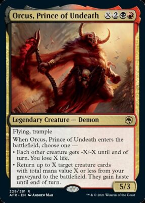 1 x Orcus, Prince of Undeath - Foil - Adventures in the Forgotten ...