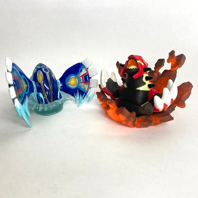 【Used】 Pokemon Limited Mini Figure Primal Groudon & Primal Kyogre 2014 ...