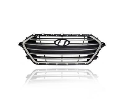Grille for 17-18 Elantra Sedan SE/SEL/Value/Eco Silver Frame 86350F3000 ...
