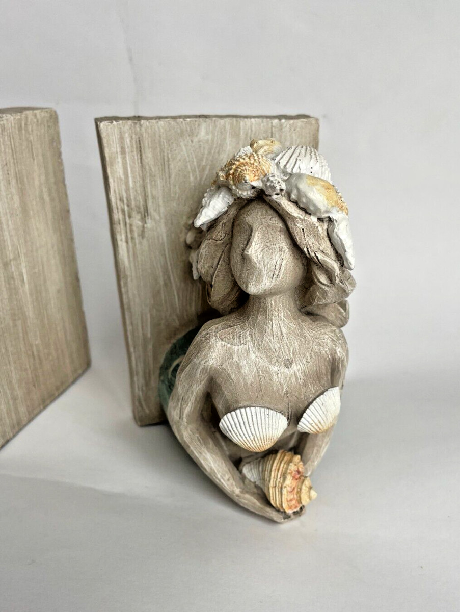 Ceramic Mermaid Bookends