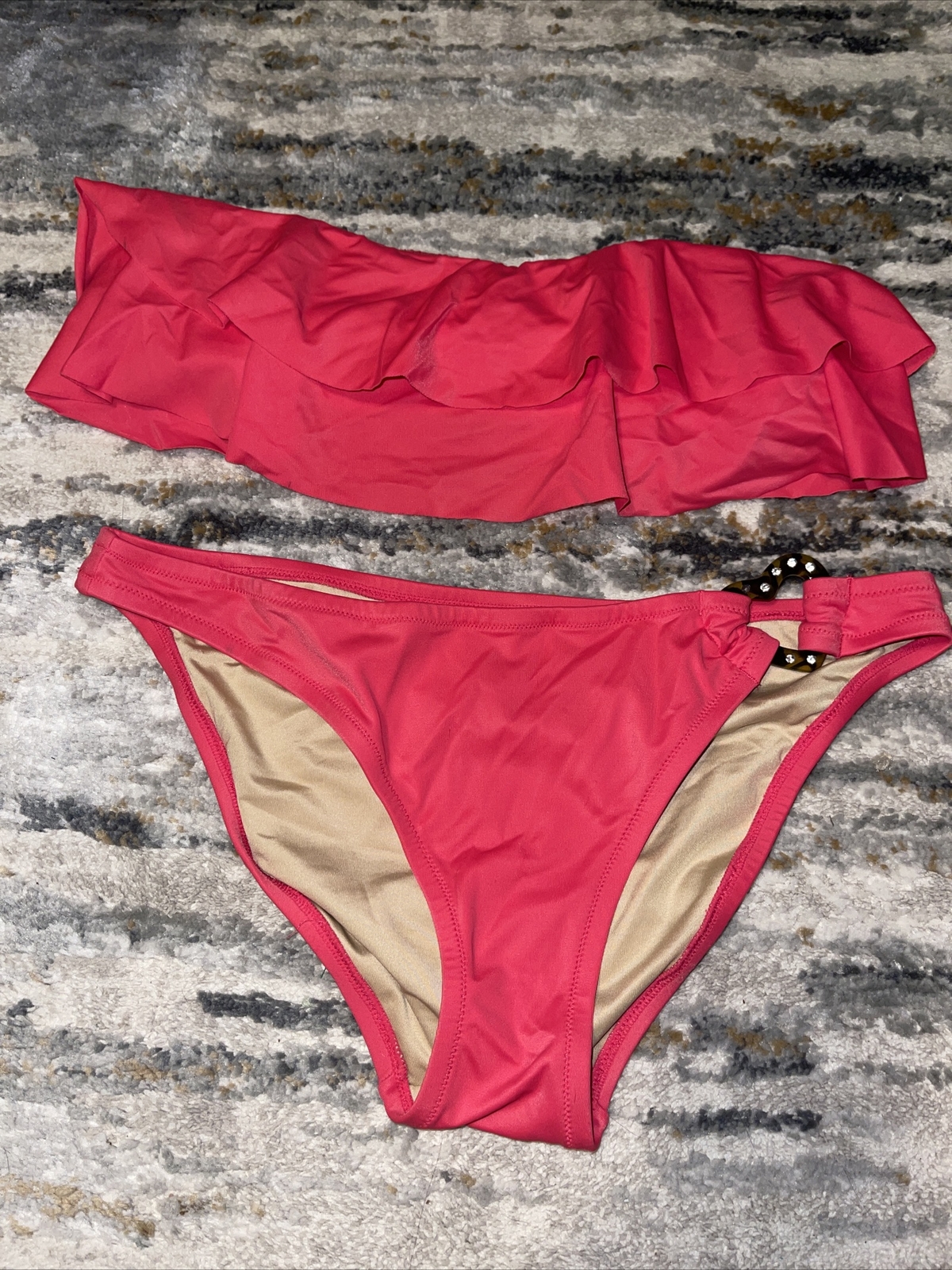 2008 Y2K Victoria’s Secret Strapless Ruffle Heart Bik… - Gem