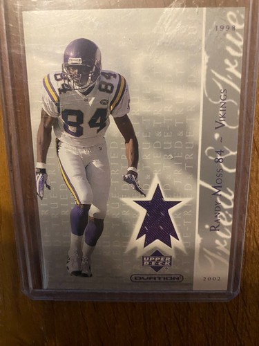 RANDY MOSS JERSEY RELIC ~ 2002 UPPER DECK OVATION / TRIED & TRUE #TT-RM ...