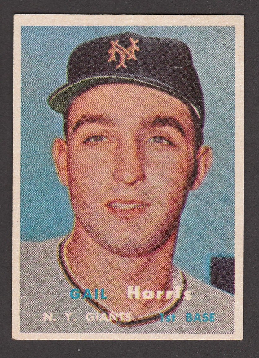 1957 TOPPS BASEBALL # 281 GAIL HARRIS INV J4284 | eBay