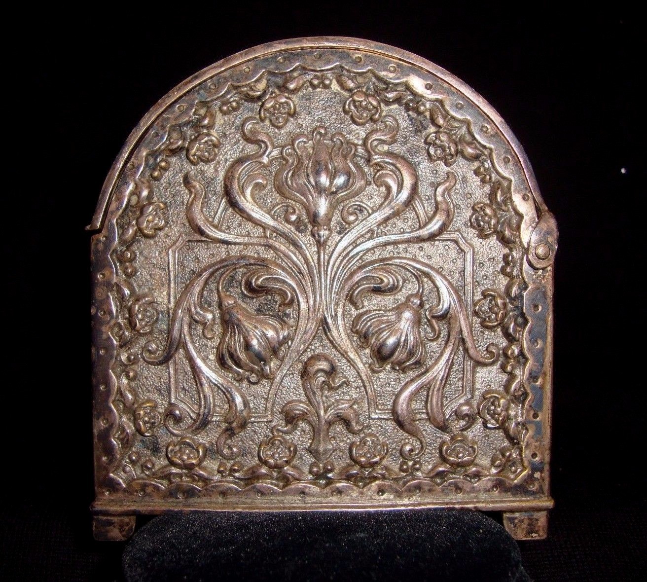 Vtq Heavy French Floral Silver Plate Handle Trunk Treasure Chest ...